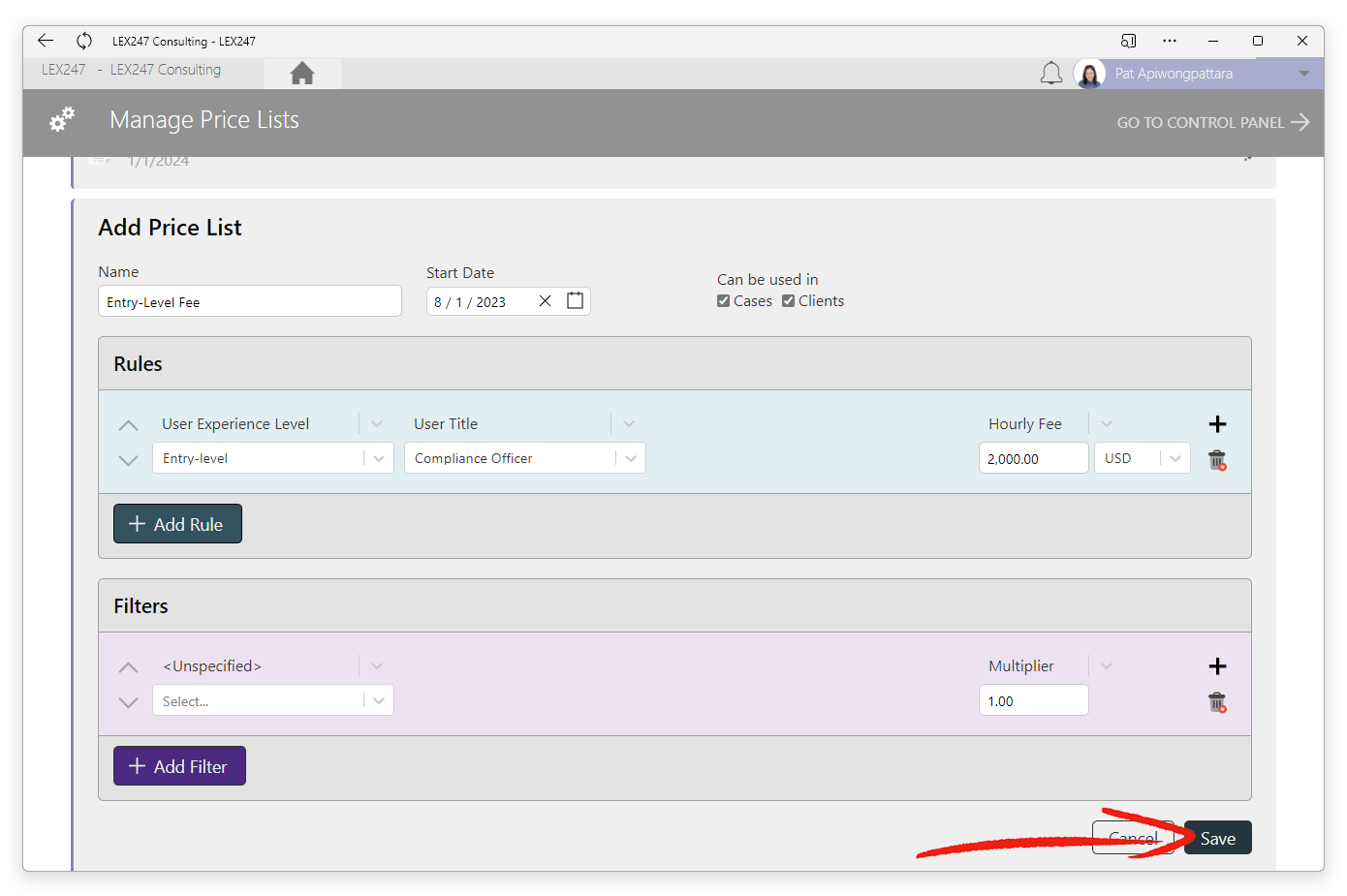 How to Create a Price List – LEX247